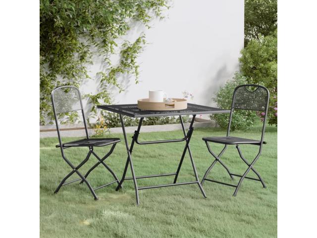 Click here for vidaXL 3 Piece Patio Dining Set Expanded Metal Mes... prices