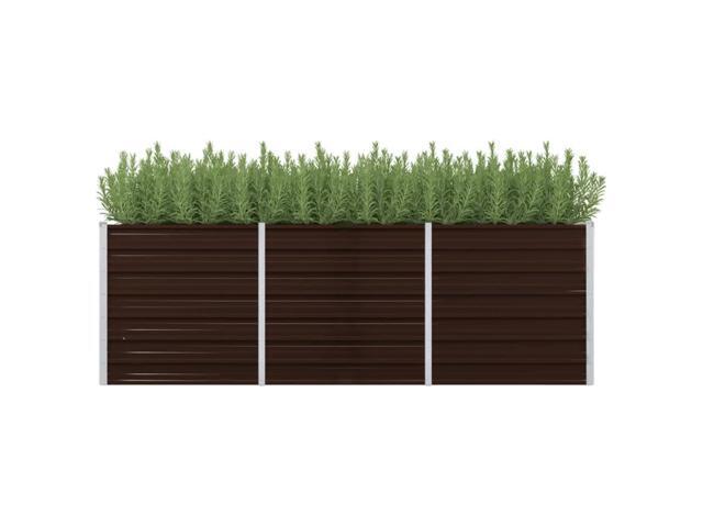 Click here for vidaXL Garden Raised Bed Brown 94.5x31.5x30.3 Galv... prices
