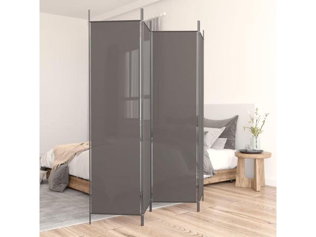 Click here for vidaXL 4-Panel Room Divider Anthracite 78.7x86.6 F... prices