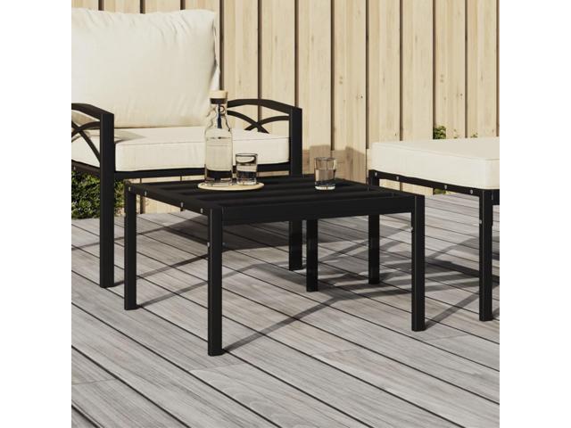 Click here for vidaXL Patio Coffee Table Black 23.6x23.6x13.8 Ste... prices