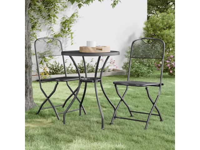 Click here for vidaXL 3 Piece Patio Dining Set Expanded Metal Mes... prices