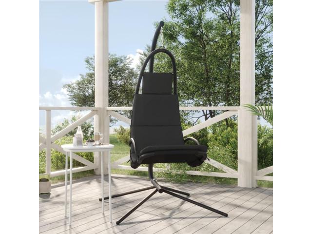 Click here for vidaXL Garden Swing Chair with Cushion Dark Gray O... prices