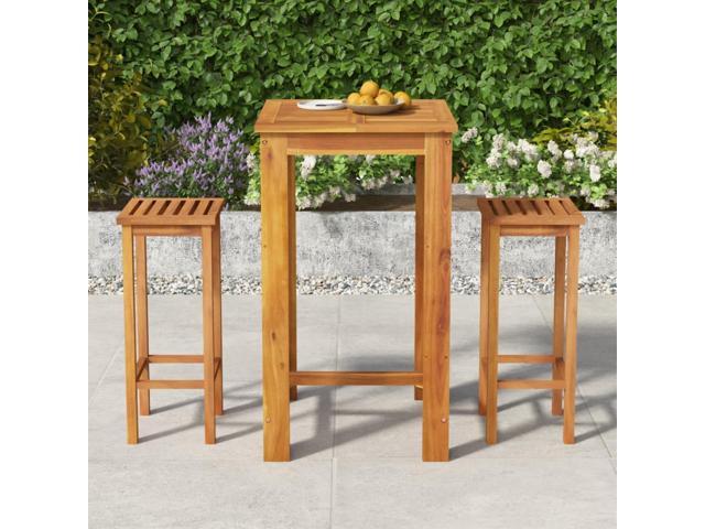 Click here for vidaXL 3 Piece Patio Dining Set Solid Wood Acacia prices