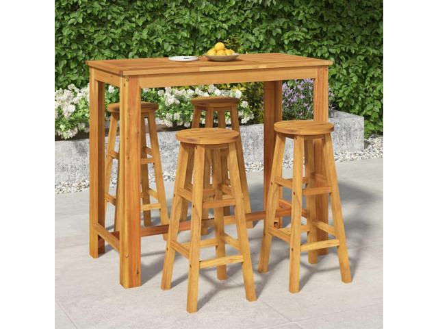 Click here for vidaXL 5 Piece Patio Dining Set Solid Wood Acacia prices