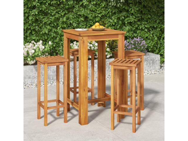 Click here for vidaXL 5 Piece Patio Dining Set Solid Wood Acacia prices