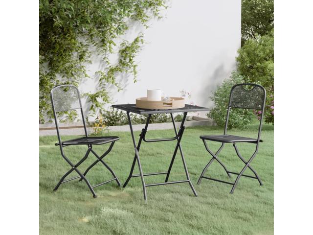 Click here for vidaXL 3 Piece Patio Dining Set Expanded Metal Mes... prices