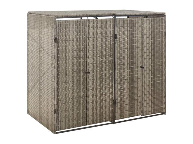 Click here for vidaXL Double Wheelie Bin Shed Gray 55.1x31.5x46.1... prices