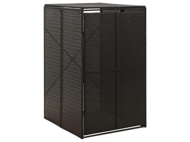 Click here for vidaXL Single Wheelie Bin Shed Black 27.6x31.5x46.... prices