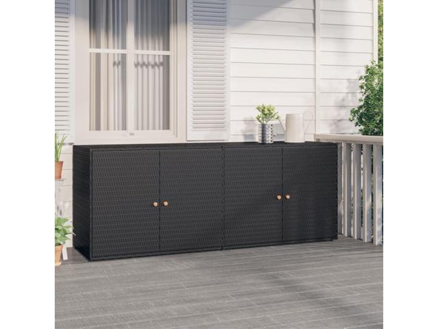 Click here for vidaXL Garden Storage Cabinet Black 78x21.9x31.5 P... prices