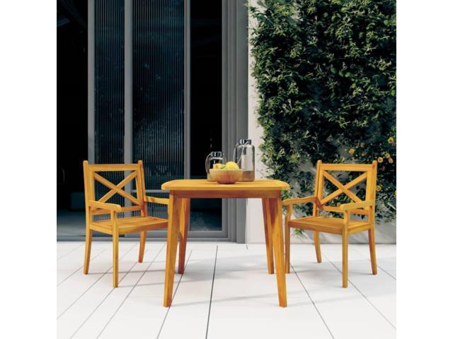 Click here for vidaXL 3 Piece Patio Dining Set Solid Wood Acacia prices