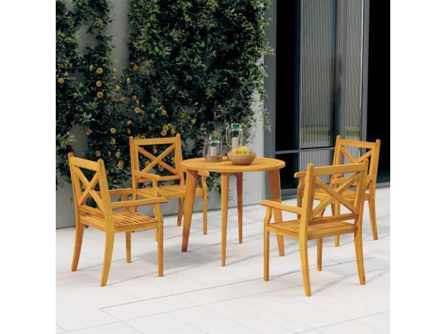 Click here for vidaXL 5 Piece Patio Dining Set Solid Wood Acacia prices