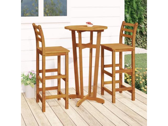 Click here for vidaXL 3 Piece Patio Dining Set Solid Wood Acacia prices