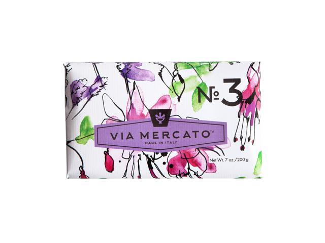 Via Mercato Wrapped 200g French Bar Soap  No - No.3  rosa  lavender  vanilla