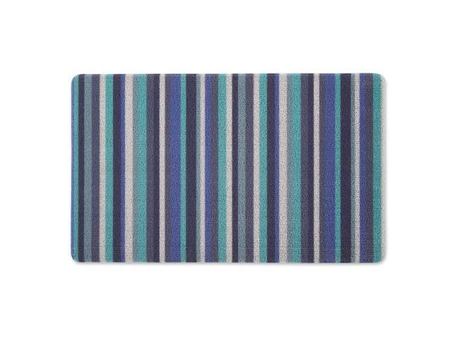 Click here for DII Blue Tonal Stripe Tufted Mat 17.75x29.5 inches prices