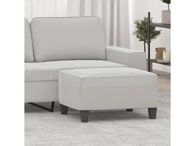 Click here for vidaXL Footstool Light Gray 27.6x21.7x16.1 Microfi... prices