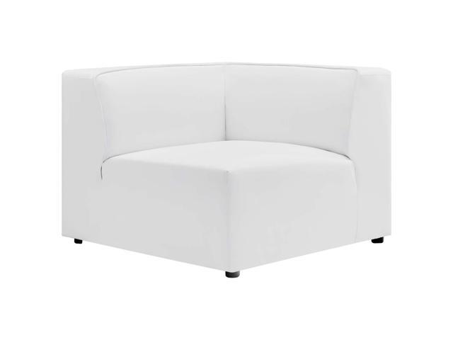 Click here for Mingle Vegan Leather Corner Chair White prices