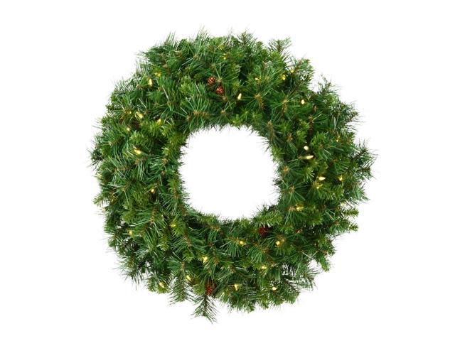 Click here for Vickerman 30 Cheyenne Pine Wreath 50WmWht LED - A8... prices