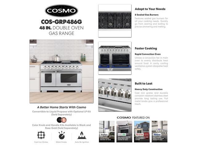 Click here for Cosmo 48 5.5 cu. ft. Double Oven Gas Range With 8... prices