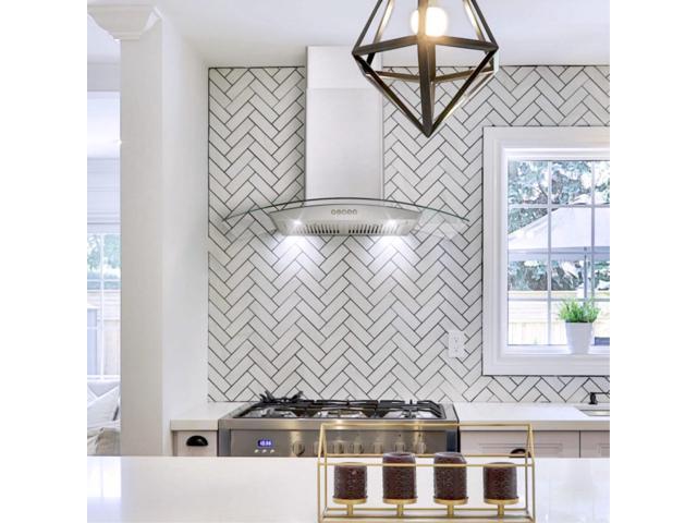 Click here for Cosmo 36 in. Ducted Wall Mount Range Hood with Pus... prices