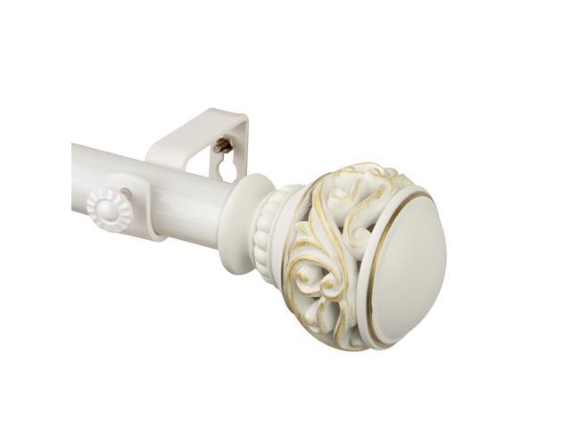 Click here for Leon Curtain Rod 1 OD 28-48 inch - White prices