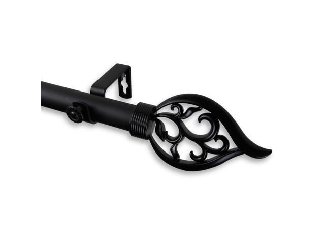 Click here for Vana Curtain Rod 1 OD 120-170 inch - Black prices