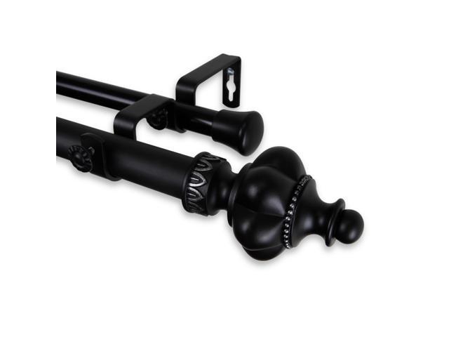 Click here for Eddy Double Curtain Rod 1 OD 120-170 inch - Black prices