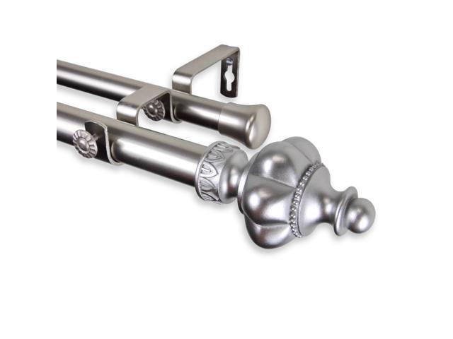 Click here for Eddy Double Curtain Rod 1 OD 66-120 inch - Satin N... prices