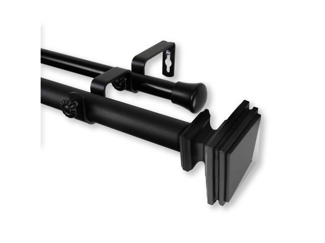 Click here for Maxim Double Curtain Rod 1 inch 28-48 inch - Black prices