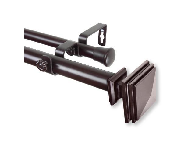 Click here for Maxim Double Curtain Rod 1 inch 48-84 inch - Mahog... prices