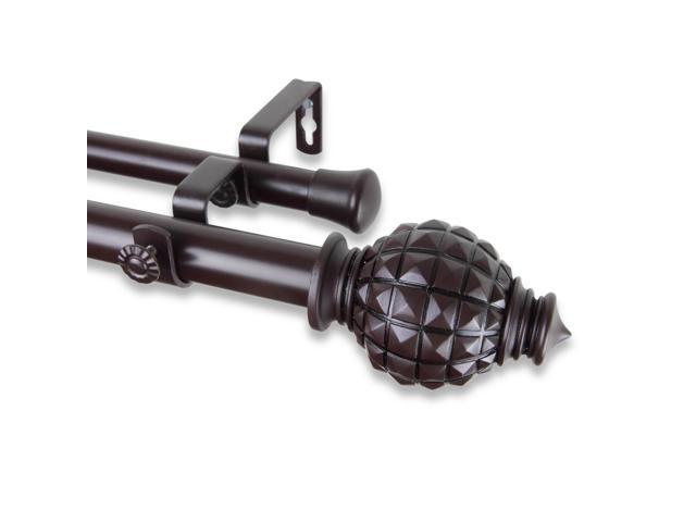 Click here for Apollo Double Curtain Rod 1 OD 66-120 inch - Mahog... prices