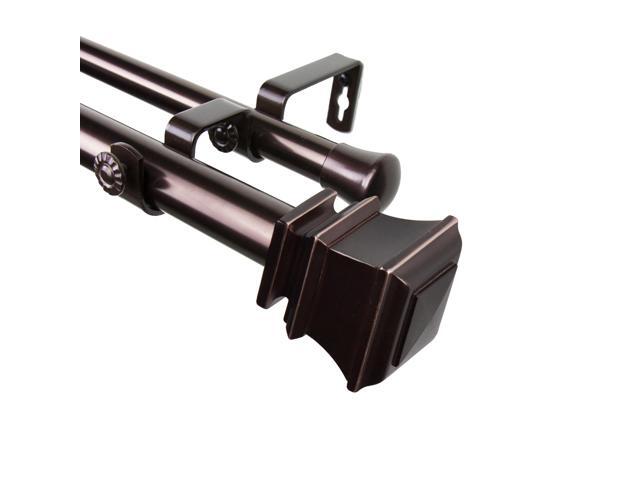 Click here for Elena Double Curtain Rod 1 inch 66-120 inch - Bron... prices