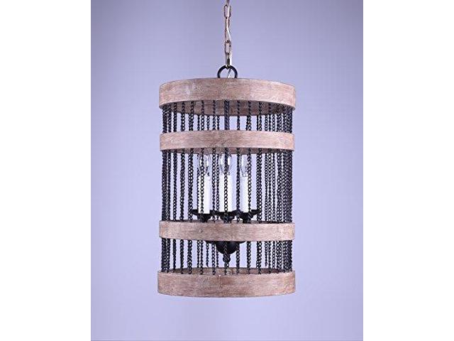 Click here for TXUSA Corporation Wood and metal cylinder chandeli... prices