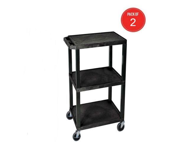 Click here for Luxor WT34S 3 Shelves Tuffy Utility Cart - Black (... prices