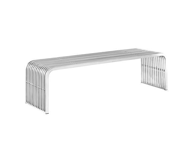Click here for Pipe 60 Stainless Steel Bench - Silver prices