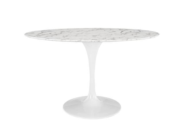 Click here for Lippa 54 Oval Artificial Marble Dining Table - Whi... prices