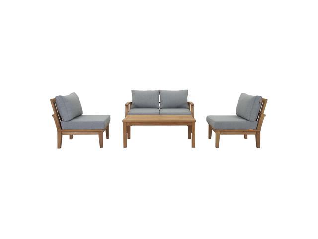 Click here for Marina 5 Piece Outdoor Patio Teak Set - Natural Gr... prices