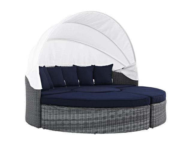 Click here for Summon Canopy Outdoor Patio Sunbrella Daybed - Can... prices