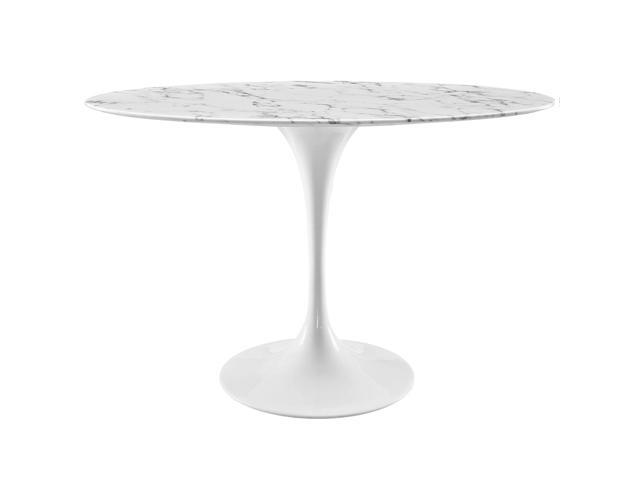 Click here for Lippa 48 Oval Artificial Marble Dining Table - Whi... prices