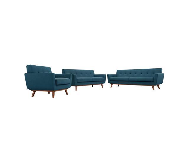 Click here for Engage Sofa Loveseat and Armchair Set of 3 - Azure prices