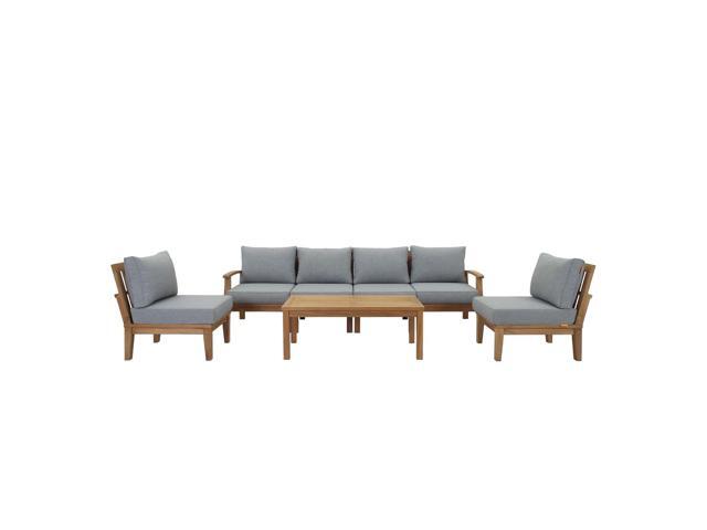 Click here for Marina 7 Piece Outdoor Patio Teak Set - Natural Gr... prices