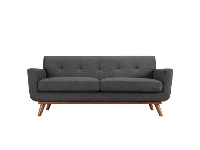 Click here for Engage Upholstered Fabric Loveseat - Gray prices