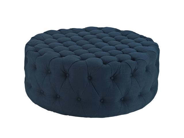 Click here for Amour Upholstered Fabric Ottoman - Azure prices