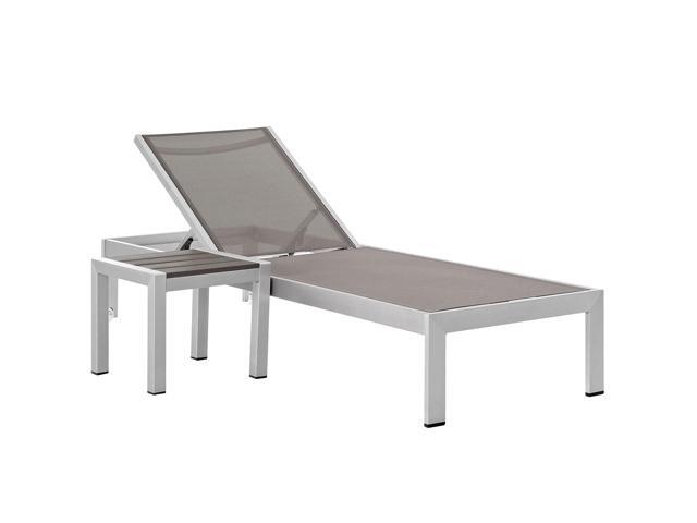 Click here for Shore 2 Piece Outdoor Patio Aluminum Set - Silver... prices