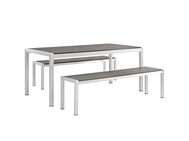 Click here for Shore 3 Piece Outdoor Patio Aluminum Dining Set -... prices