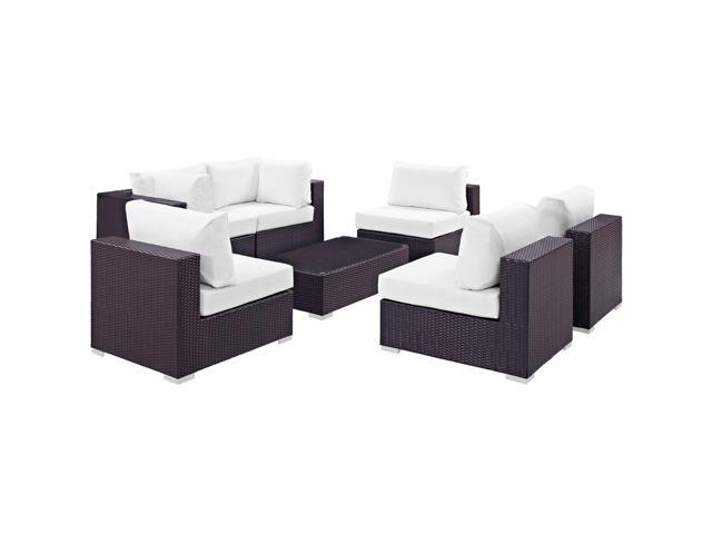 Click here for Convene 7 Piece Outdoor Patio Sectional Set - Espr... prices