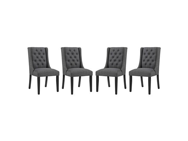 Click here for Baronet Dining Chair Fabric Set of 4 - Gray prices