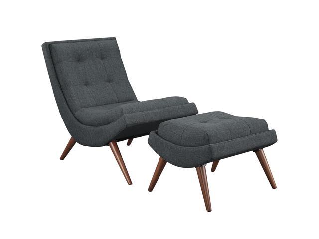 Click here for Ramp Upholstered Fabric Lounge Chair Set - Gray prices