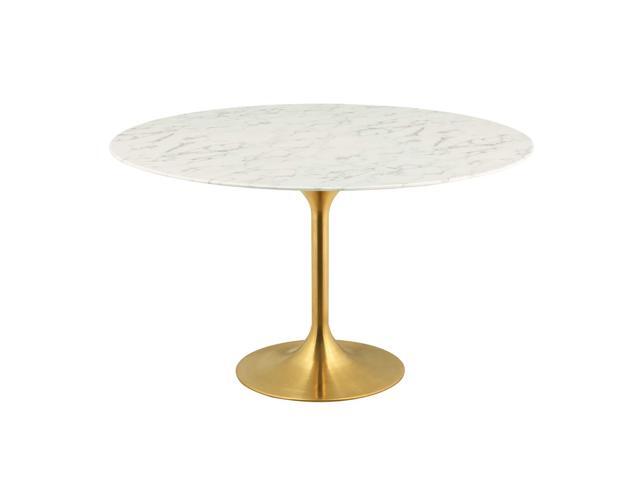 Click here for Lippa 54 Round Dining Table - Gold White prices