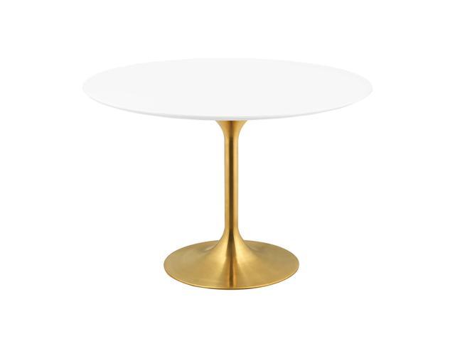 Click here for Lippa 47 Round Dining Table - Gold White prices
