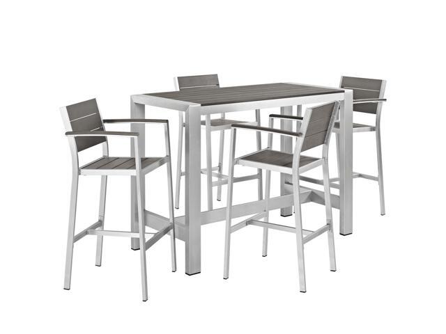 Click here for Shore 5 Piece Outdoor Patio Aluminum Dining Set -... prices